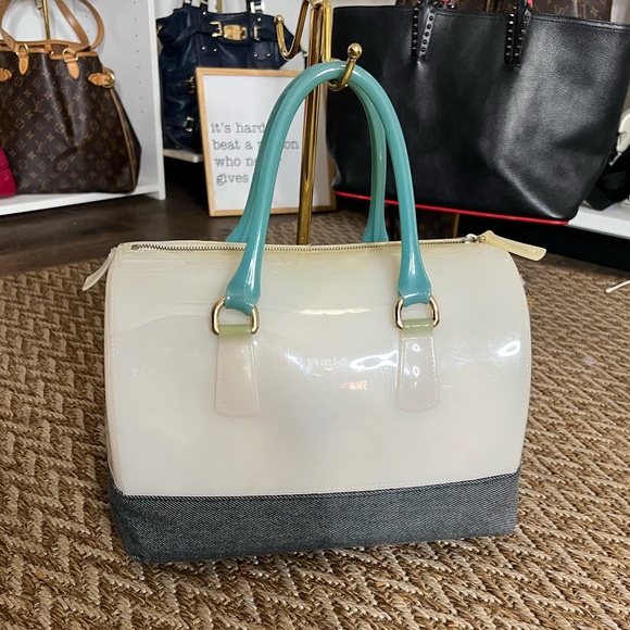Furla | Bags | Furla Jelly Bag And Denim | Poshmark